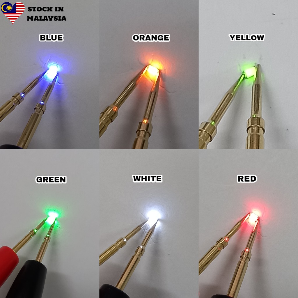 10PCS Red, Yellow, Green, Blue, Orange, White Super Bright 0603 SMD LED ...