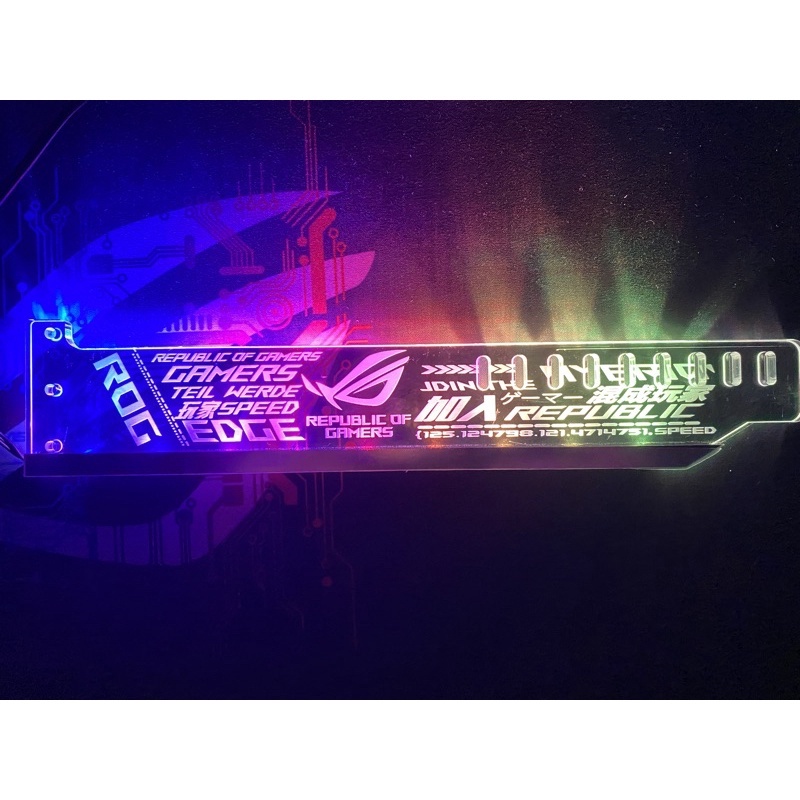 ROG Republic of Gamer 25cm graphic card support holder 4pin RGB Molex ...