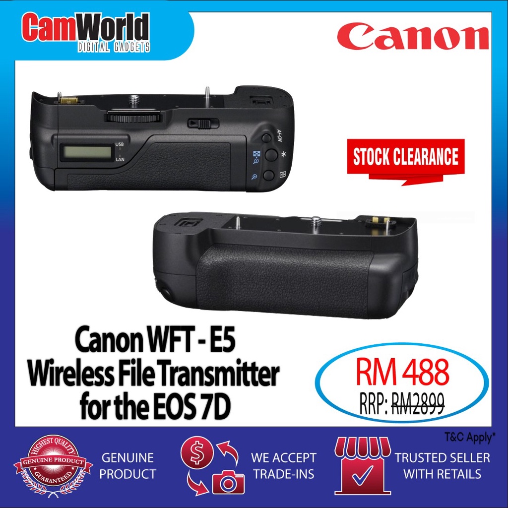 Canon WFT-E5 Wireless File Transmitter for EOS 7D ( CLEARANCE ) | Shopee Malaysia