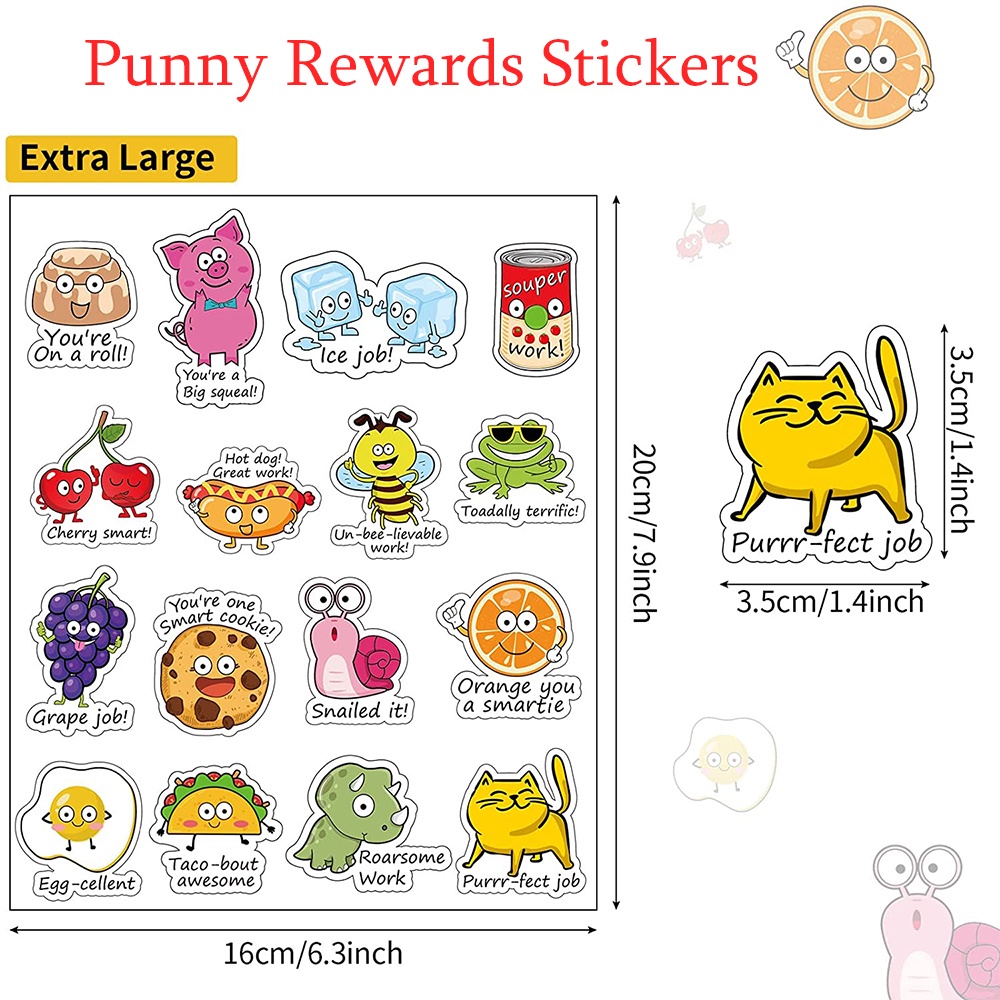 160pcs Waterproof Punny Rewards Stickers Motivational Stickers ...
