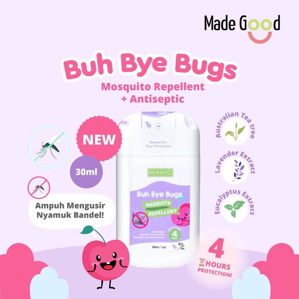 Berry C Buh Bye Bugs (BBB) 30ml Mosquito Repellent with Antibacterial | Shopee Malaysia