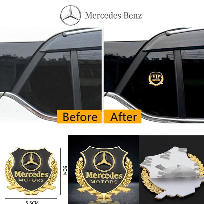 Mercedes Benz Aluminum Alloy Car Stickers Suitable for W210/W124 /W203 ...