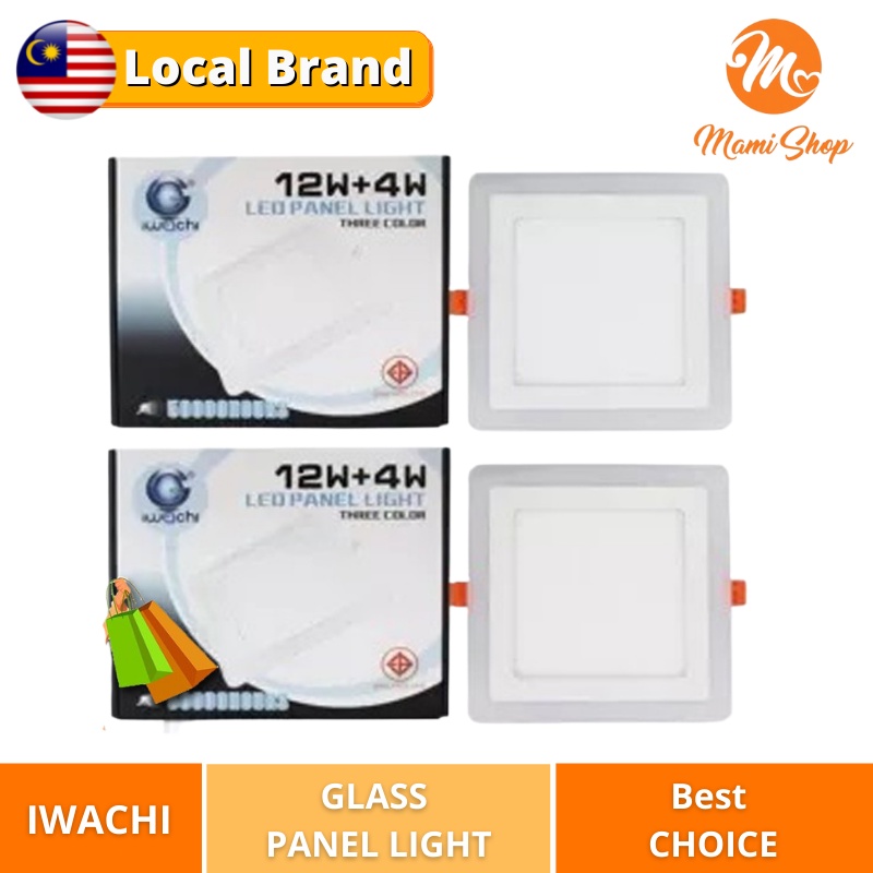 ELL0668 READY STOCK IWACHI (4'' & 6'') 12W & 18W GLASS PANEL LIGHT ...