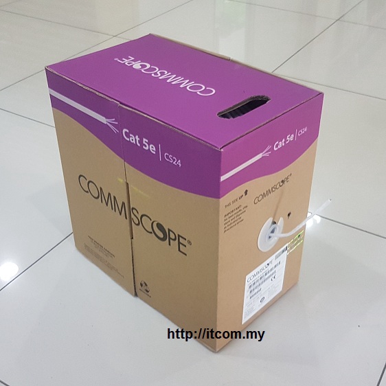 COMMSCOPE AMP CAT5E UTP 24AWG NETWORK CABLE 305M 1BOX (6-219590-2) WHT ...