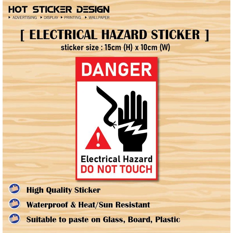 Electrical Hazard_Do Not Touch_Sign Sticker_ready stock | Shopee Malaysia