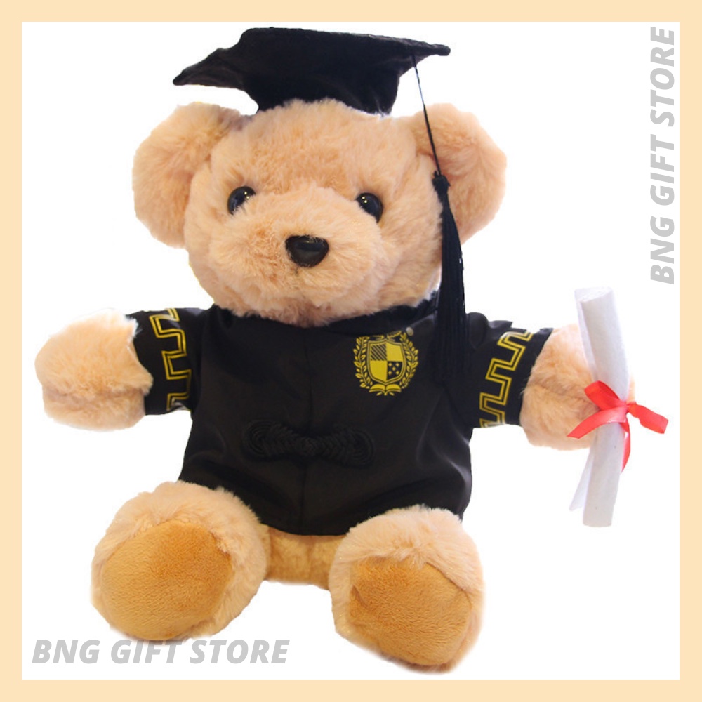New Teddy Bear Convocation Bear Plush 25/35cm Graduation Patung Hiasan ...