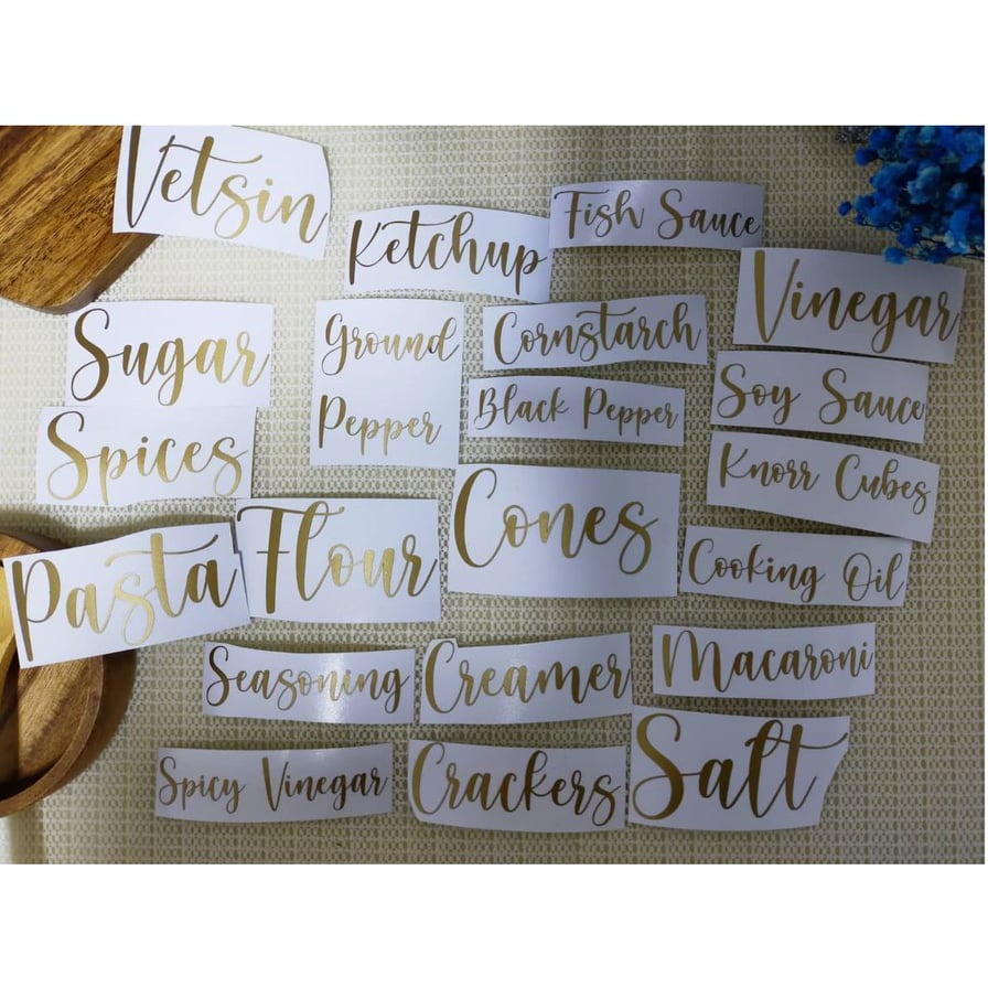 10pcs Stickers -Pantry Labels/ Condiments/ Decal Sticker (label only ...