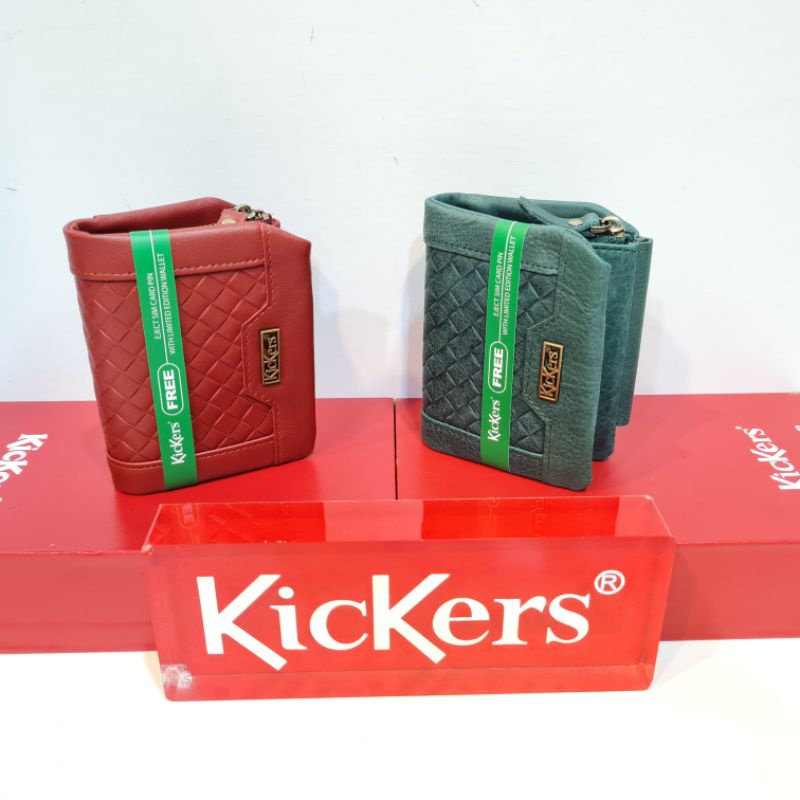 Kickers Genuine leather Ladies short purse (1KDRI 51920RD/GR) | Shopee ...