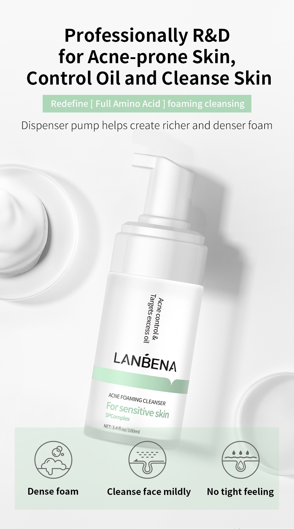 LANBENA acne control Series Clear Face Moisturizer Control Oil /Acne ...