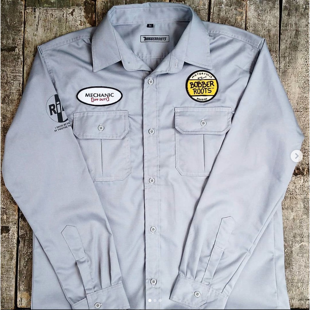 KEMEJA Motorcycle shirt workshop shirt workshirt MODIV by Bobberroots ...