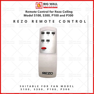 Remote Control for Rezo AC / DC Ceiling Fan Model S100, S300, P100 ...