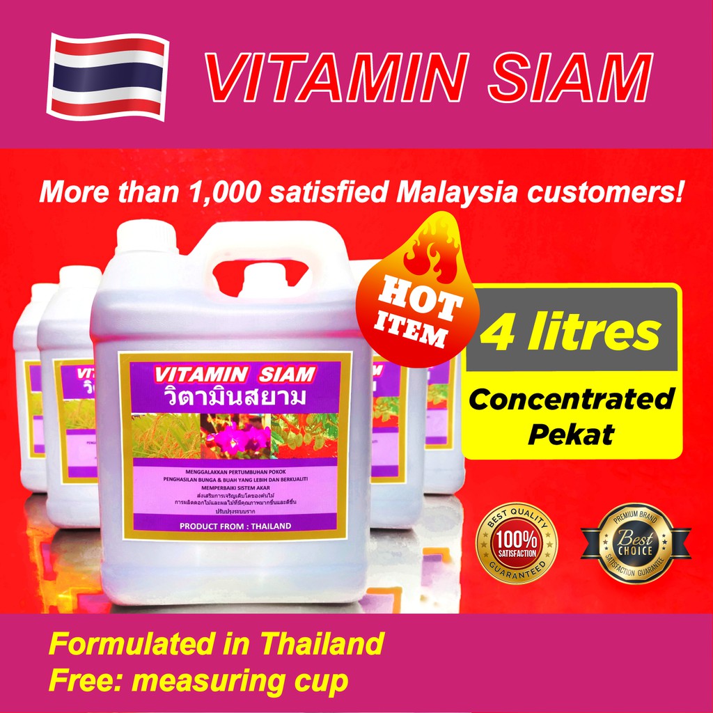 Super Vitamin Siam 4 litres (formulated in Thailand) Orkid/ Buah-buahan/ Sayuran/ etc. | Direct ...