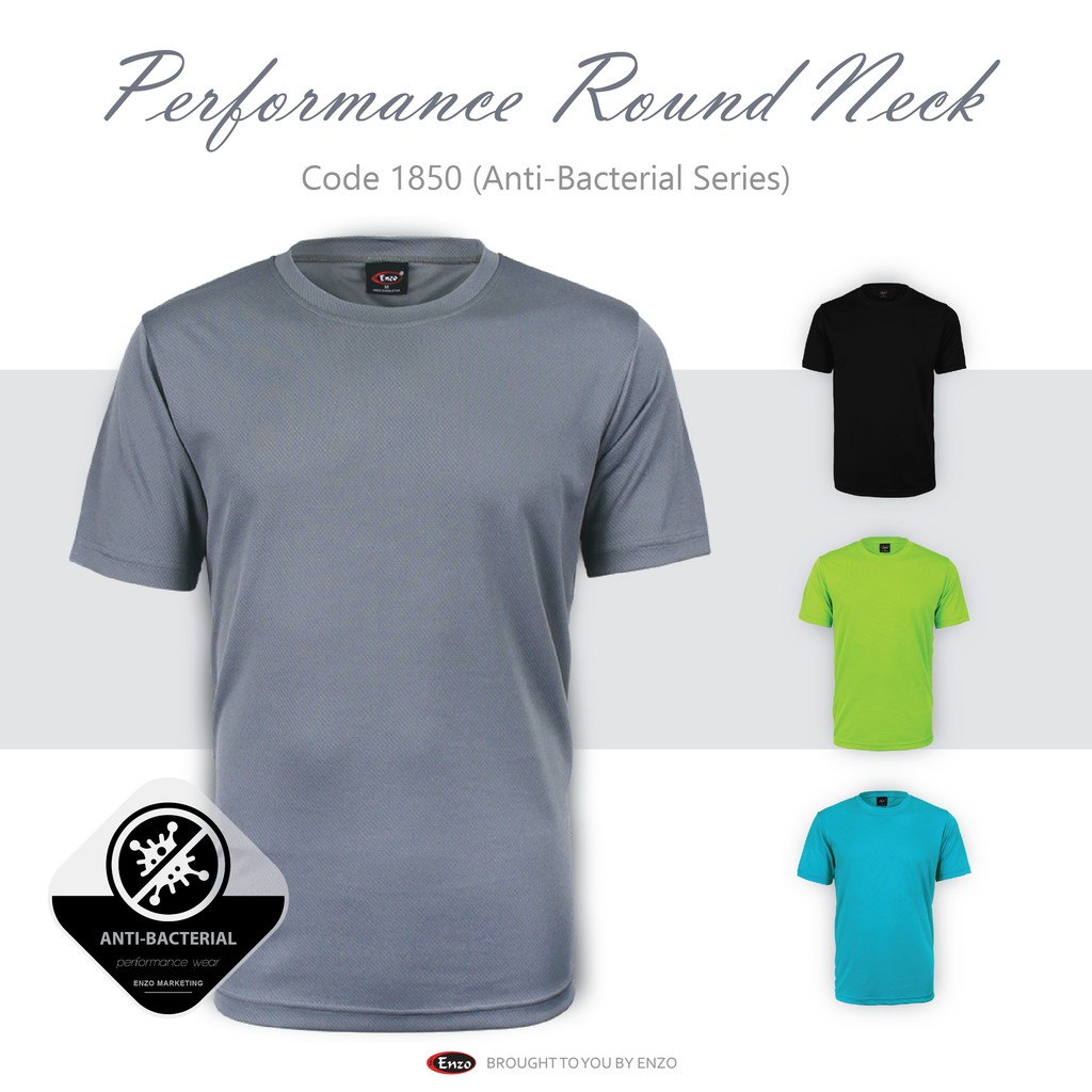 -1850- Enzo Plain Quick Dry Round Neck | Shopee Malaysia