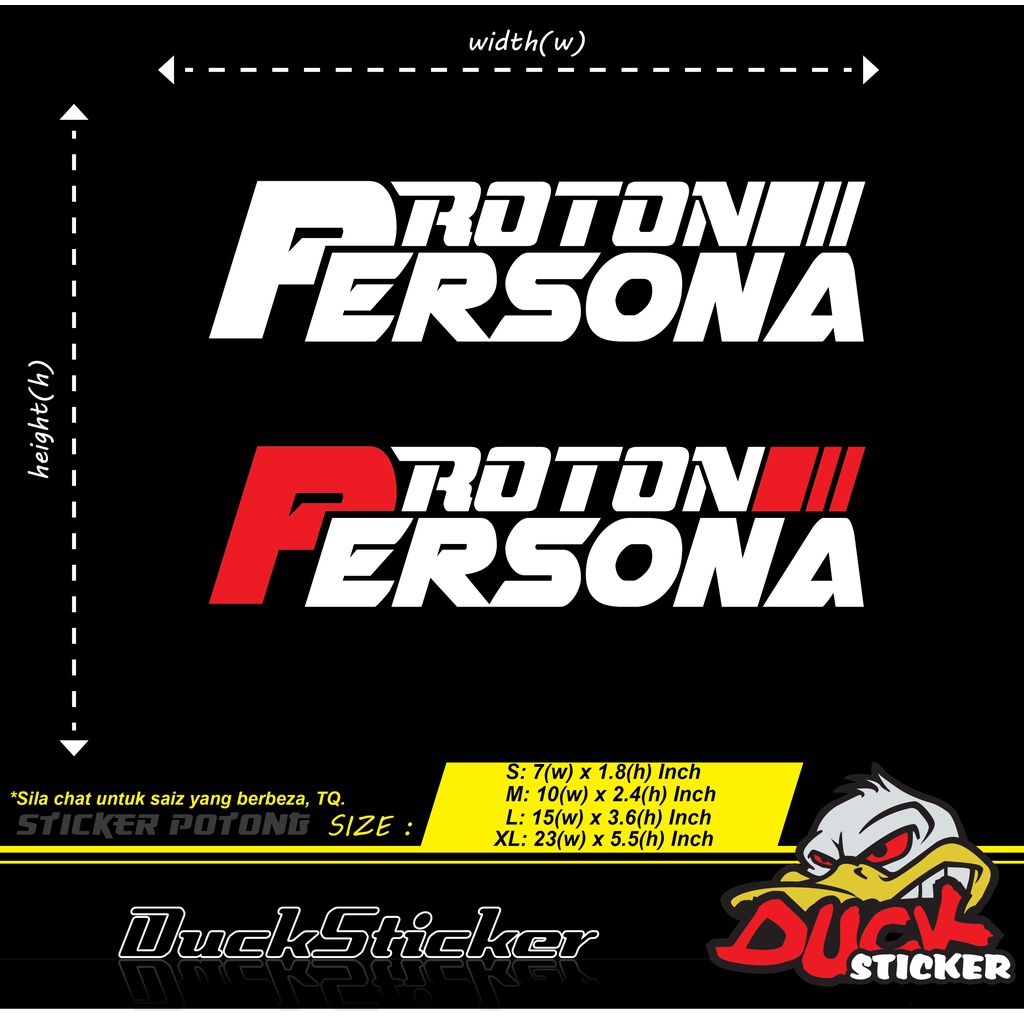PROTON PERSONA STICKER 1PCS #cuttingsticker #protonpersona | Shopee ...