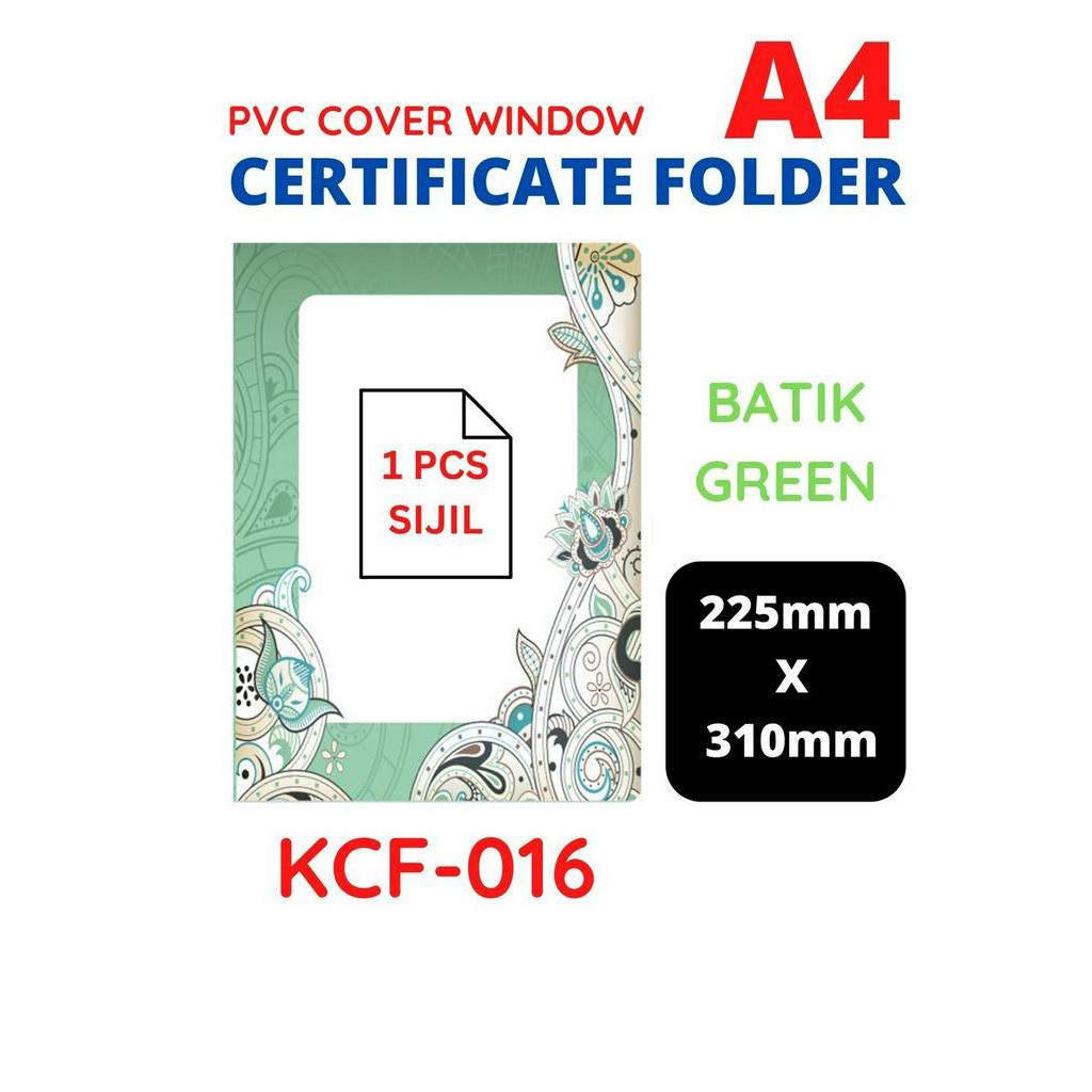 [ CERTIFICATE FOLDER ] A4 CERTIFICATE FOLDER WITH PVC COVER WINDOW (1'S ...