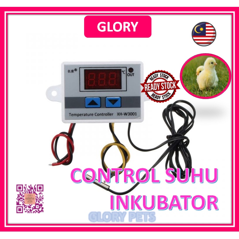Temp Controller Digital LED Inkubator Termostat Sensor AC/DC 110-220V ...