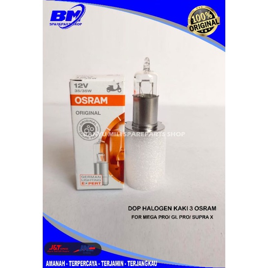 BOLHAM/ FRONT DOP HEADLIGHT Hologin osram 3 legs pnp (glpro,Megapro ...