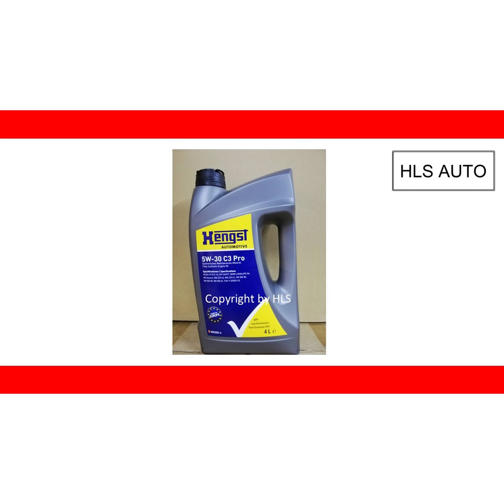 Hengst 5W-30 C3 PRO SN/CF Engine Oil (4 Litres) | Shopee Malaysia