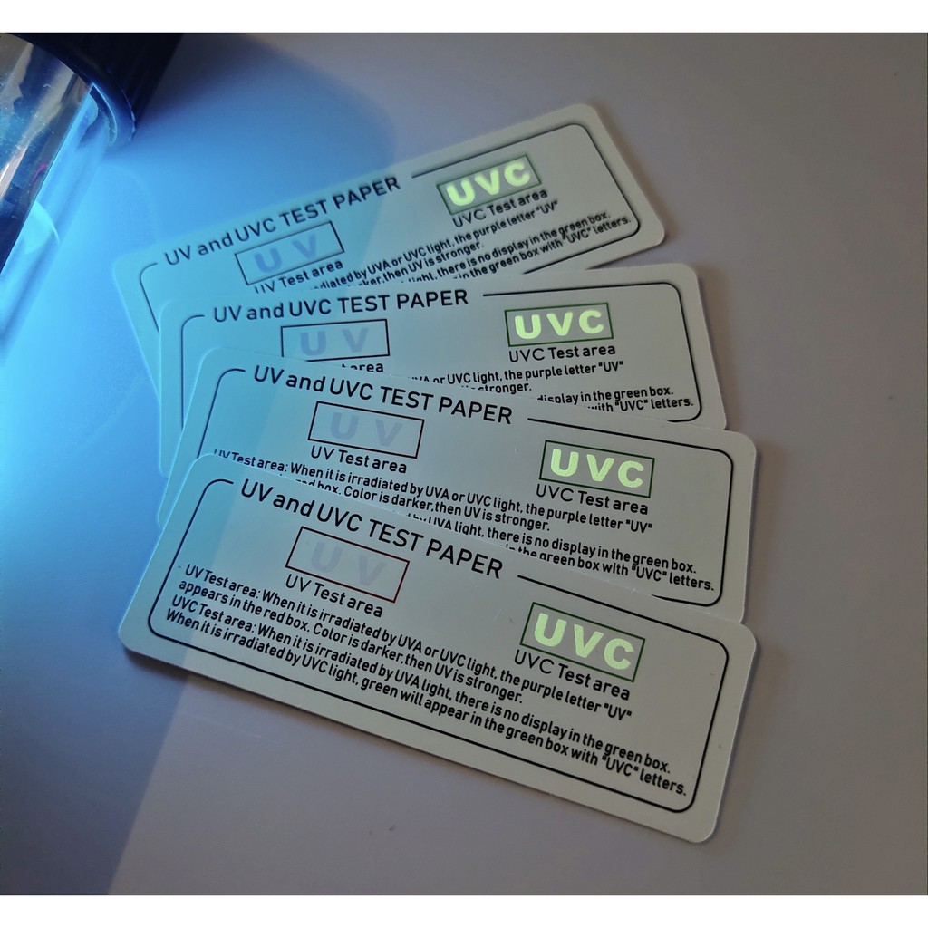 UVC/UV Tester Card Ultraviolet PVC Reusable UVC Light Lamp Sun ...