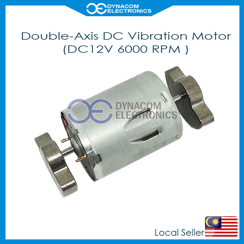 DC12V 6000 RPM 370 Double-Axis DC Vibration Motor RBT Project Motor ...