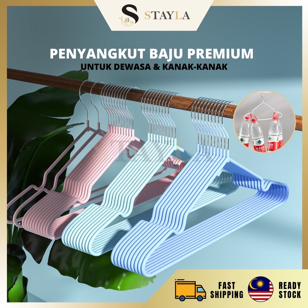 【Stayla】Penyangkut Baju Qualiti Penyangkut Tuala Penyangkut Tudung ...