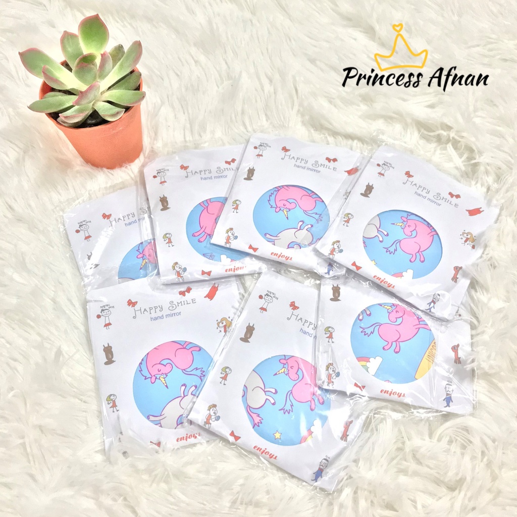[GWP] Random Design 1 Piece Korean Round Mini Small Cartoon Pocket Hand ...
