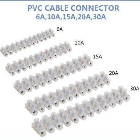 PVC Strip Connector 10A 15A 20A 30A 60A Electrical Wire Connector 380V ...