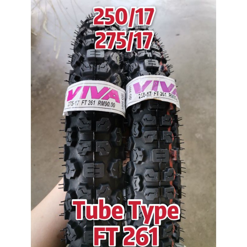 VIVA TYRE 17 Tube Tyre FT261 250-17 275-17 Cutting Tayar Cross Made In ...