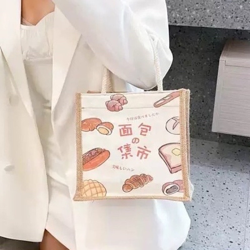 RB01 ROTI BREAD READY STOCK GBH Japan Canvas Design Tote Bag Handbag ...