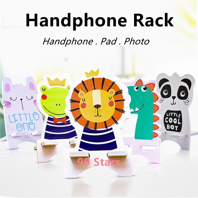 Phone Holder Cartoon Wooden Light Weight Panda Animal Cellphone Tablet ...