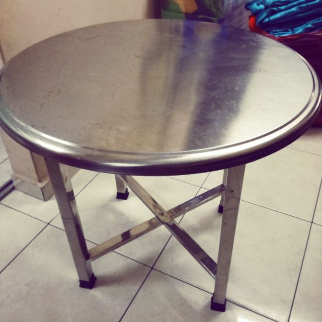 Stainless steel round table/ Meja | Shopee Malaysia