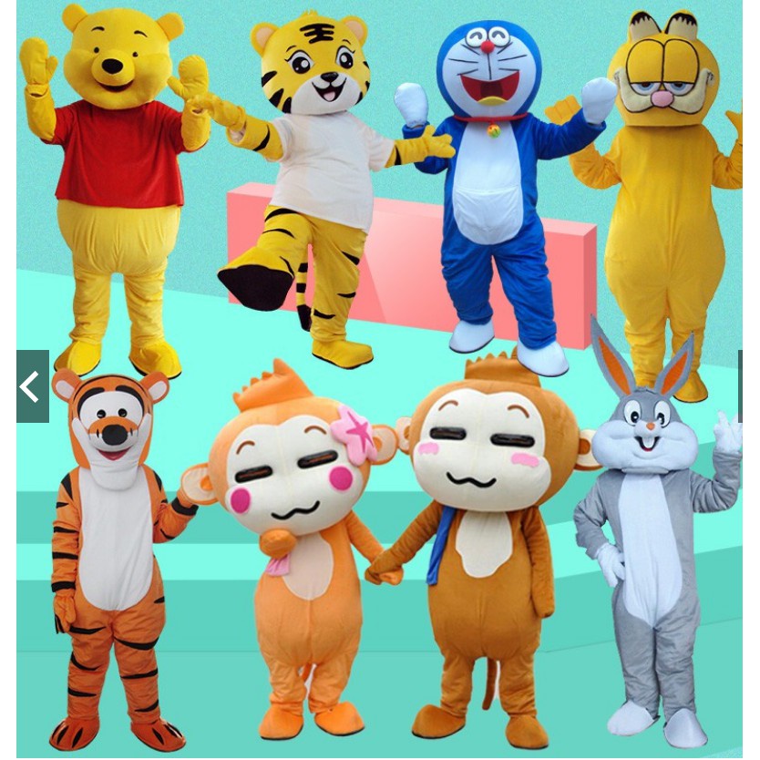 Cartoon doll costume Mascot Costume Adult Size Cartoon Winnie the Pooh ...