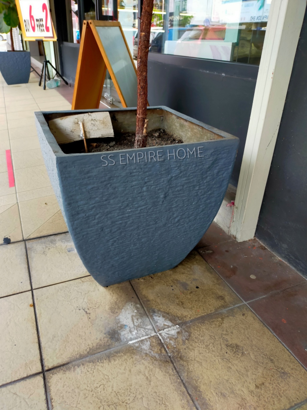 REX FP01 Black Fiberglass Flower Pot Pasu Bunga Garden Taman Plant ...