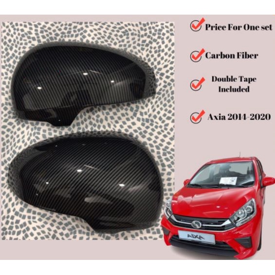 PERODUA AXIA 2014/2022 SIDE MIRROR COVER CARBON | Shopee Malaysia