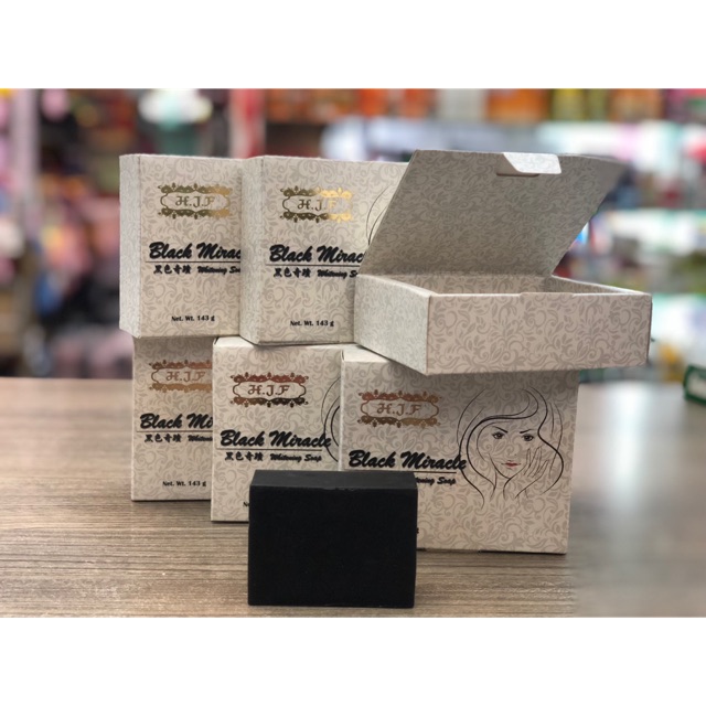 H.J.F Sabun Pemutihan Arang Buluh - Black Miracle Whitening Soap ...