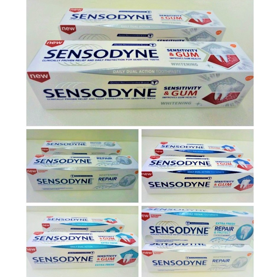 Sensodyne Toothpaste (100g) Sensodyne牙膏 Ubat Gigi Sensodyne sensitivity & Gum repair Rapid ...