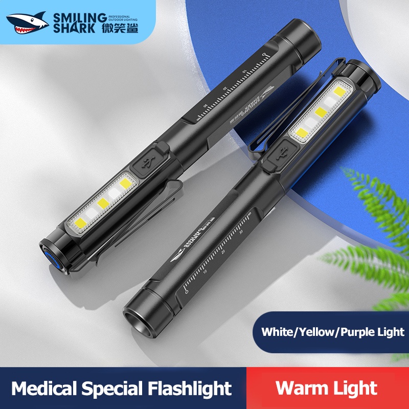 SmilingShark SDYK01 Mini Flashlight led Medical Torch light with White ...