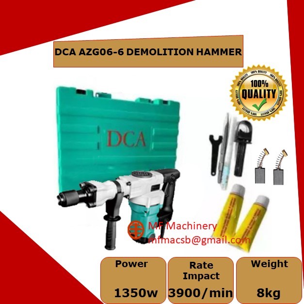 Mf DCA AZG06-6 1350W DEMOLITION HAMMER / PERCUSSION HAMMER / BREAKER ...