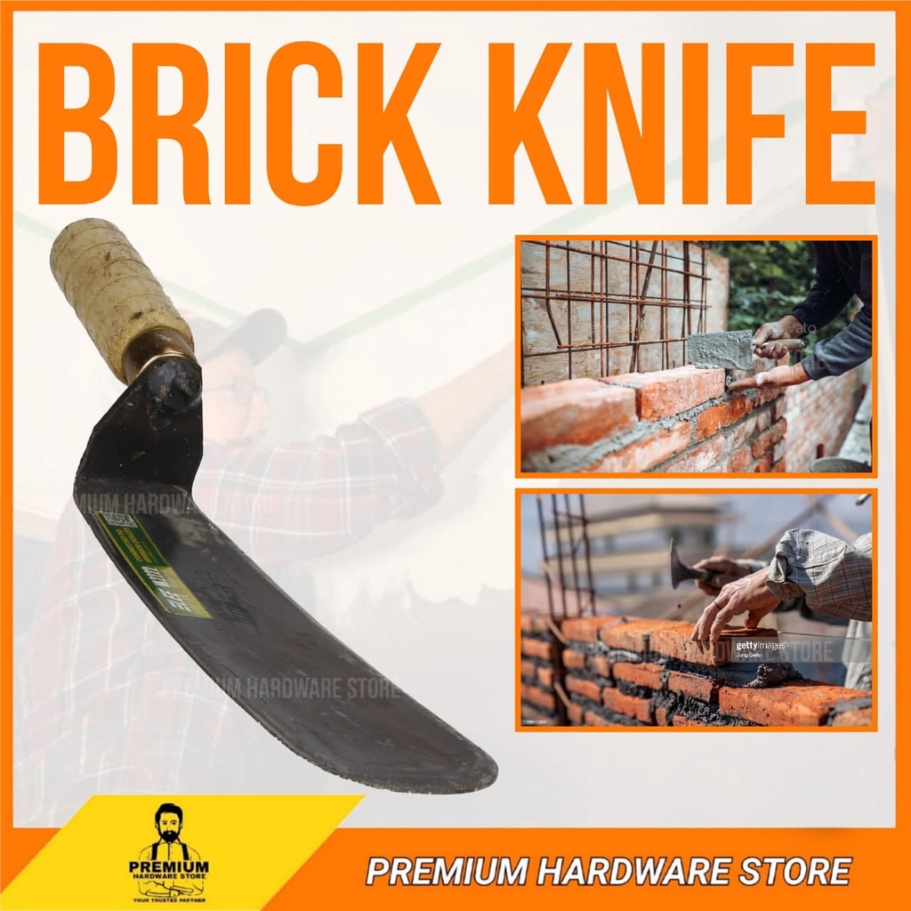 BRICK KNIFE / CEMENT BRICKING TROWEL / HEAVY DUTY BRICKLAYING CEMENT ...