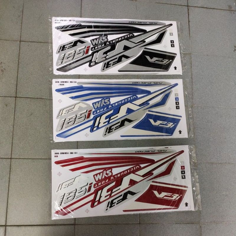 Stiker sticker body stripe cover set (3) sym vf3i 185 | Shopee Malaysia