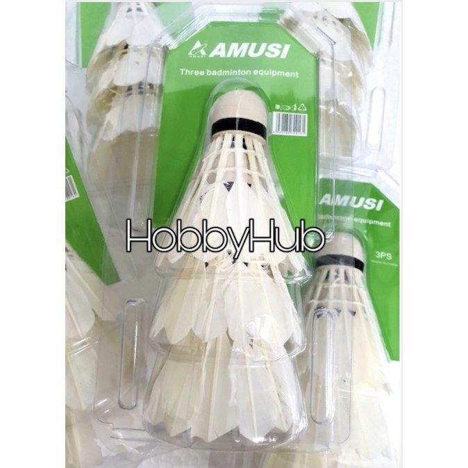 Amusi 200 Feather Badminton Shuttlecock (3pcs/tube) Quality Feather ...