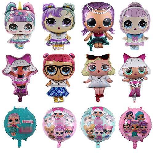LOL Party's Balloons, 12 Pack Girls Birthday Doll Balloons Decorations ...