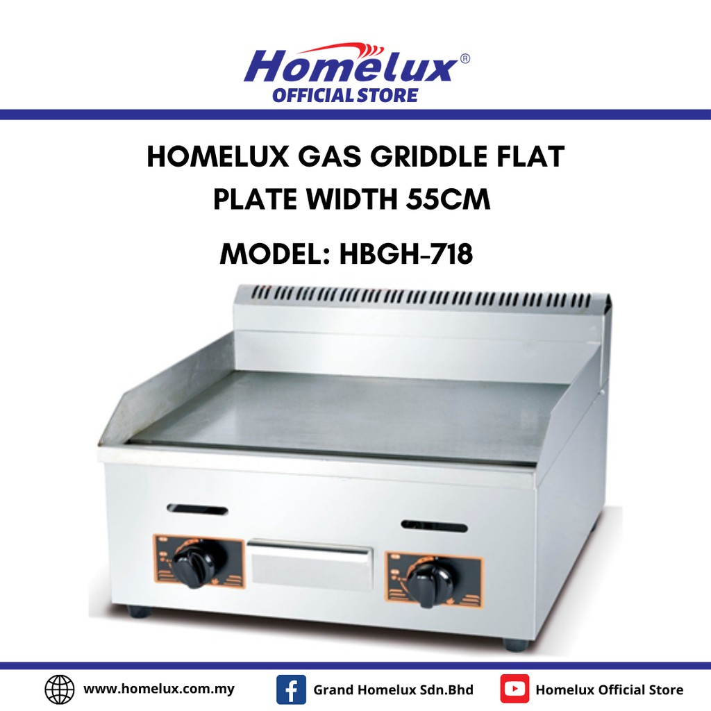 HOMELUX COMMERCIAL GAS GRIDDLE HBGH-718 | Shopee Malaysia