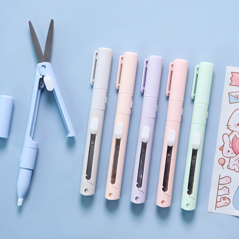 Morandi Folding Ceramic Pen Knife Mini Scissors Art Utility Knife Paper ...