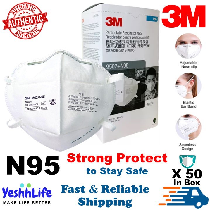 YESHHLIFE 3M N95 [FAST SHIP & READY STOCK] MASK 9502+ 9502 N95 NIOSH ...