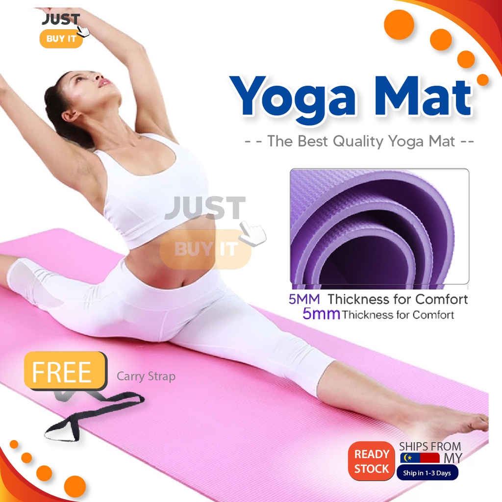 Yoga Mat Tikar Senaman Yoga Matt Gym Home Exercise Fitness Mat 瑜伽垫 EVA ...