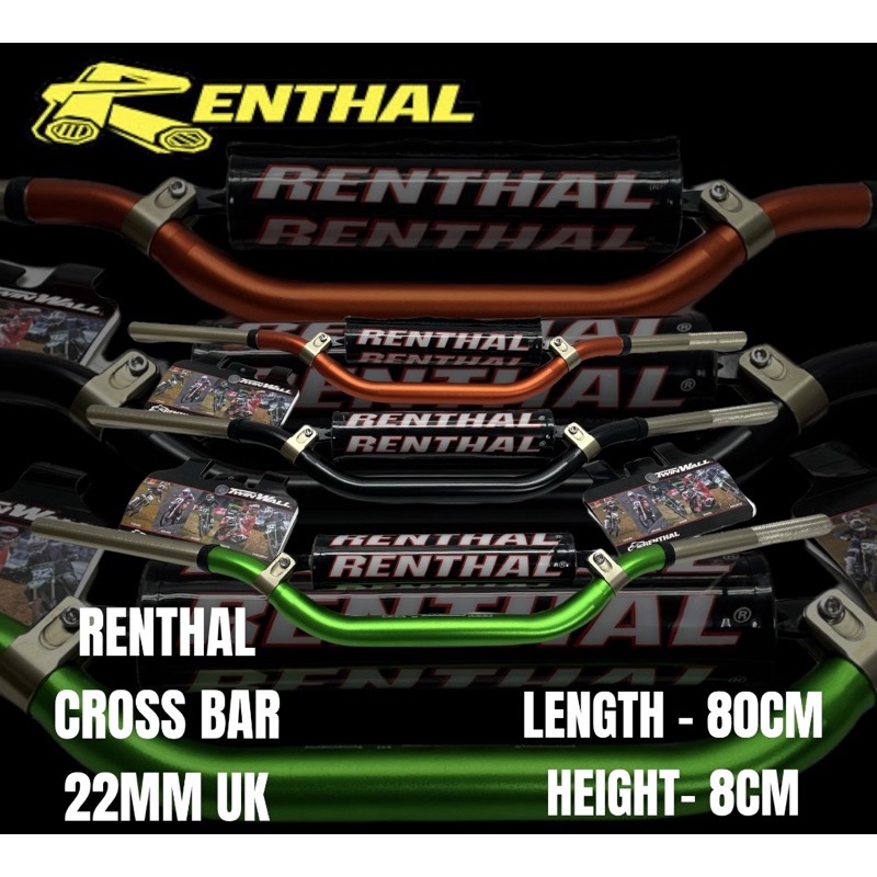 RENTHAL 28MM CROSS HANDLE BAR UK | Shopee Malaysia