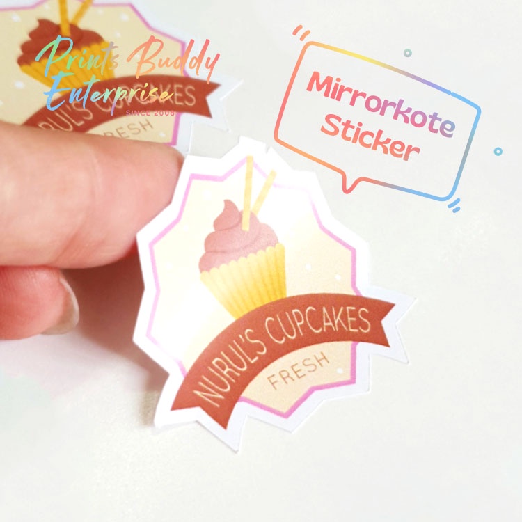 [Print-Own-Design] Mirrorkote Sticker with Die-Cut (Sticker / Label ...