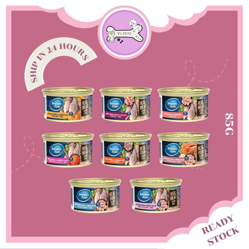 Snappy Tom Cat Can Wet Food 85g - (Cat Can Food / Wet Food / Tuna ...