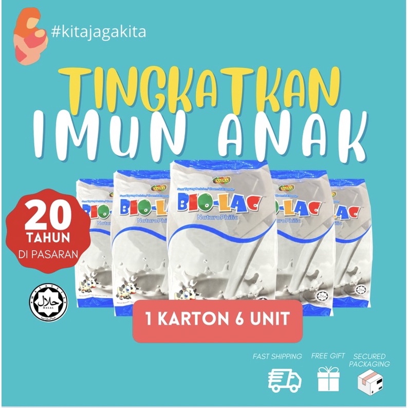 (1 Karton 6 Paket ) Susu Biolac Baby Weight Gain Booster Milk Tambah ...